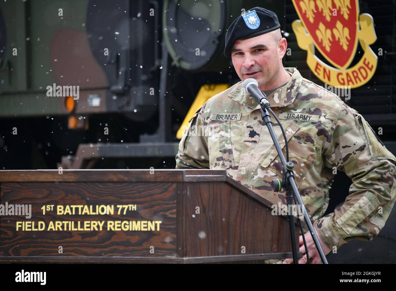 The Commander of the 1st Battalion, 77th Field Artillery Regiment, U.S ...