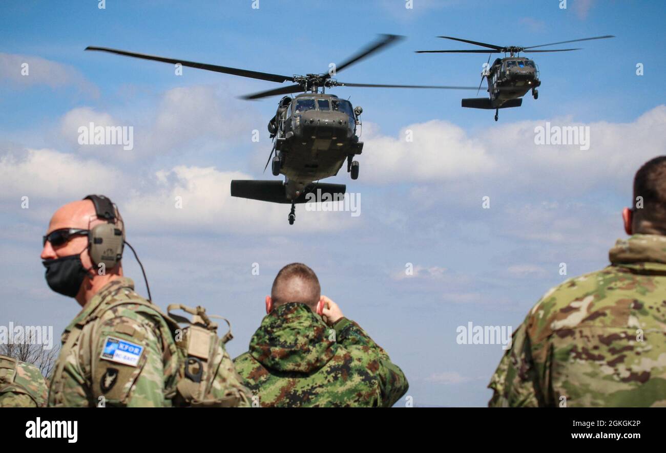 U.S. Soldiers assigned to Regional Command-East, Kosovo Force, and ...