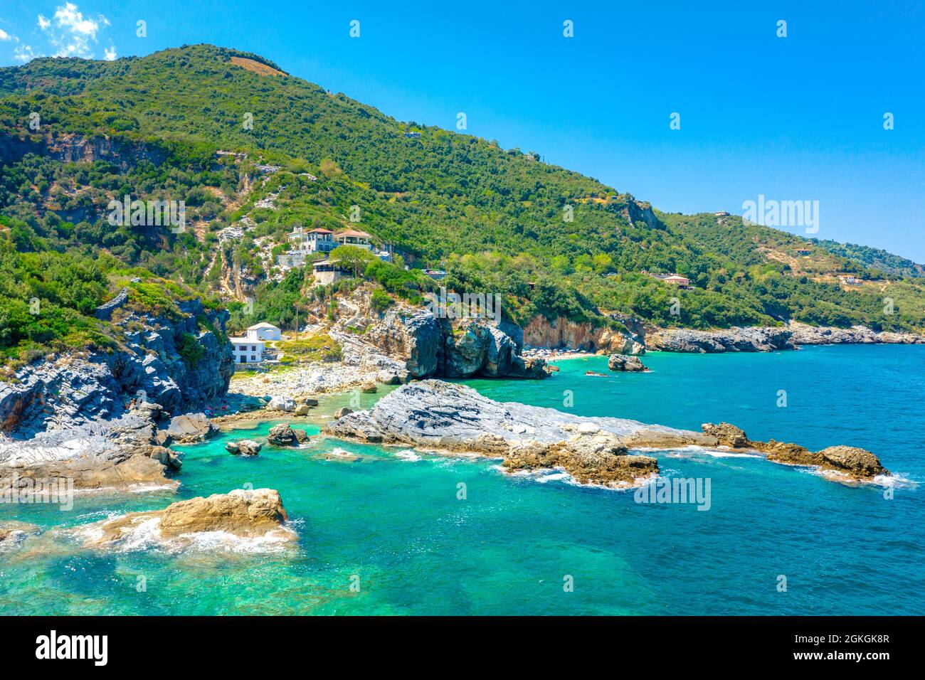 Beach mylopotamos pilio greece mediterranean hi-res stock photography ...