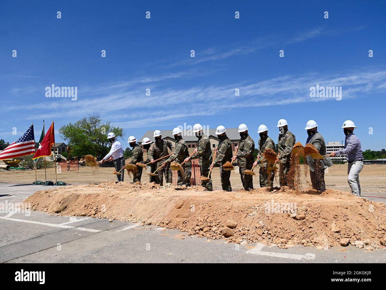 Leadership breaks ground at the groundbreaking ceremony for the Human ...