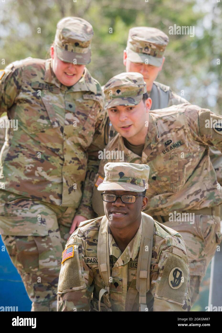 Soldiers of B Co, 1-334 Regiment (TS), 3rd Brigade, 95th Division (IET ...