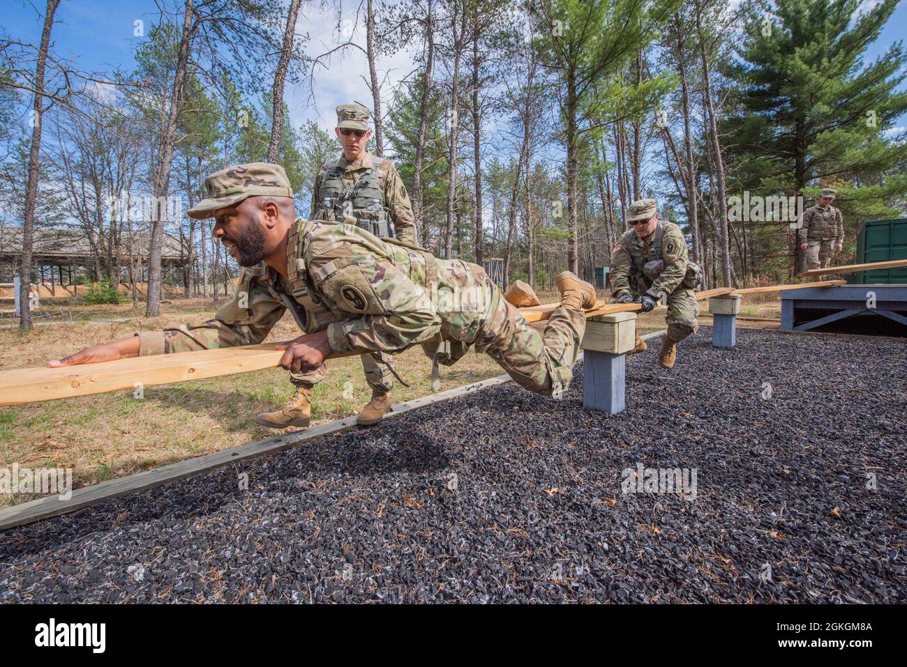Soldiers of B Co, 1-334 Regiment (TS), 3rd Brigade, 95th Division (IET ...