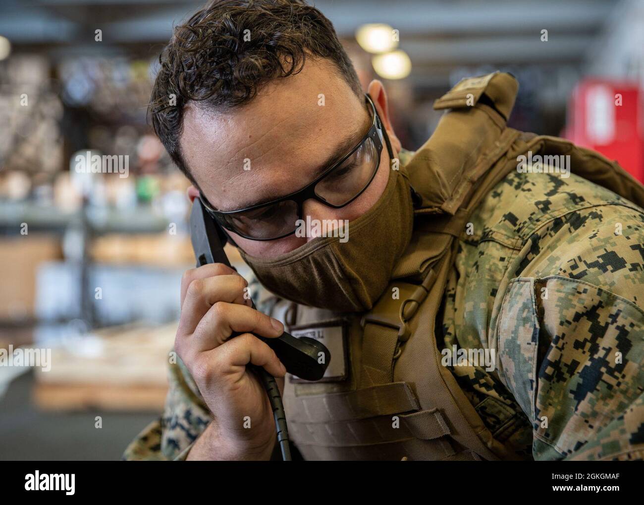 PACIFIC OCEAN (April 15, 2021) U.S. Marine Corps Sgt. Kevin Schweitzer ...