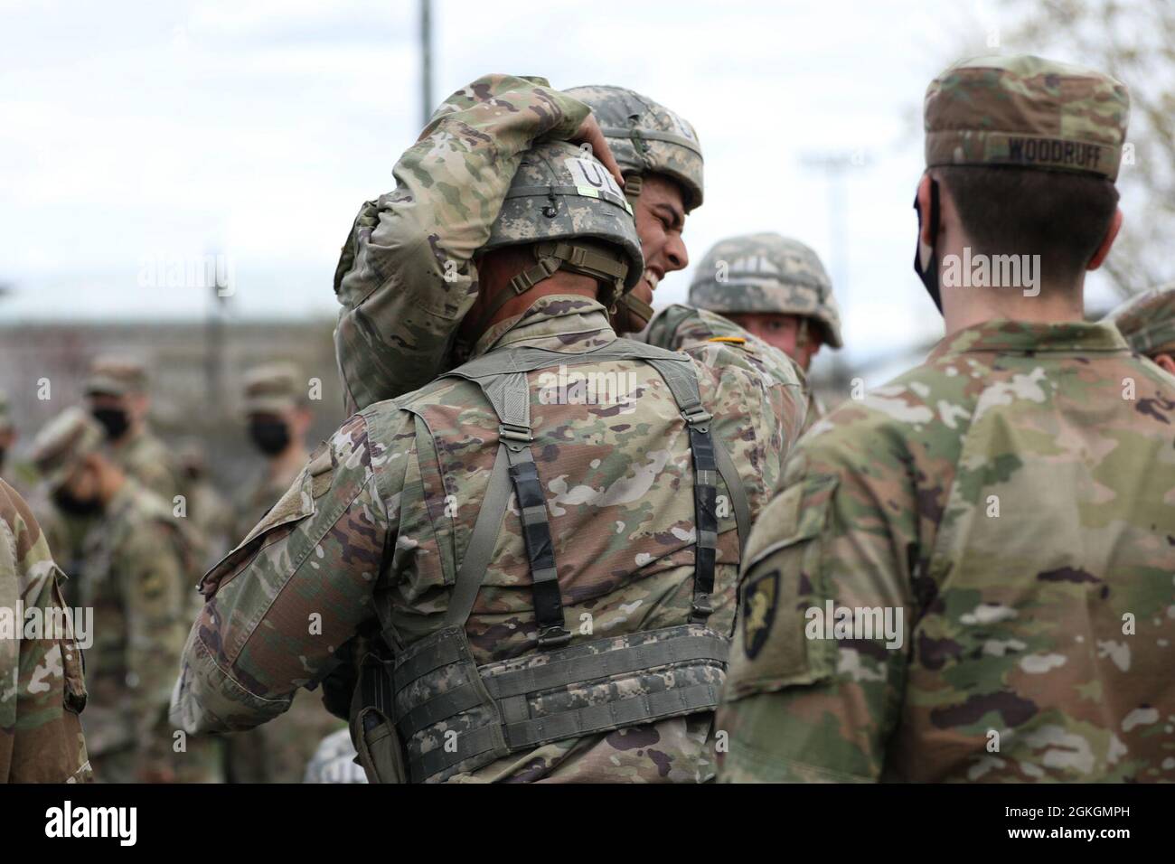 Cadets from the ROTC program at the University of Louisville celebrate ...