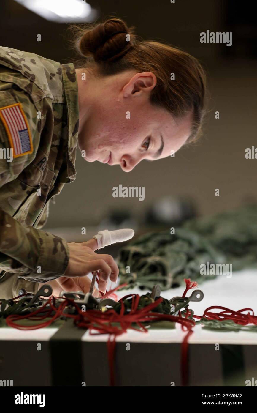 Sgt. Emilee Rolins, a parachute rigger with the North Carolina National ...
