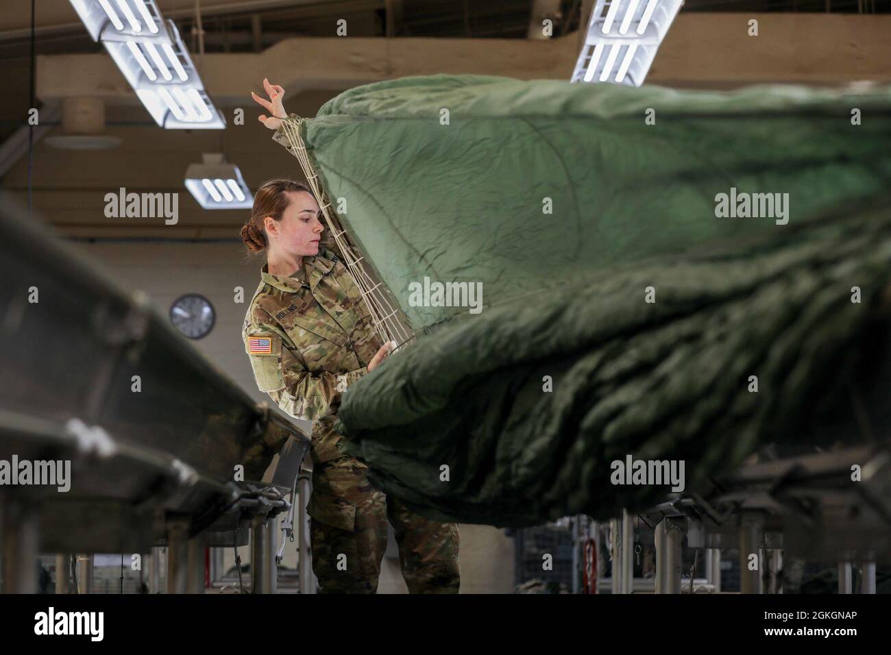 Sgt. Emilee Rolins, a parachute rigger with the North Carolina National ...