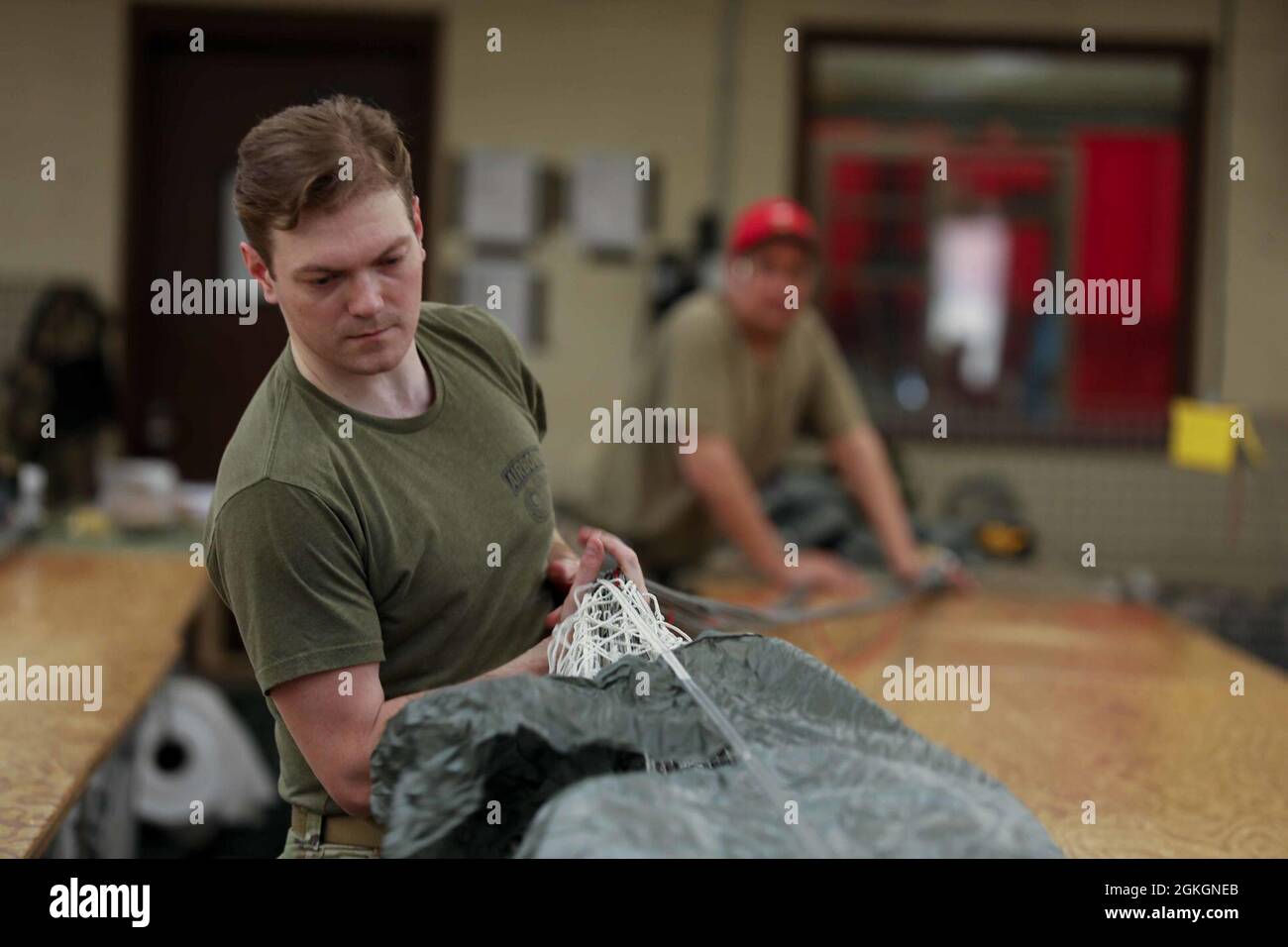 Sgt. Ryan Clifford, a parachute rigger with the North Carolina National ...