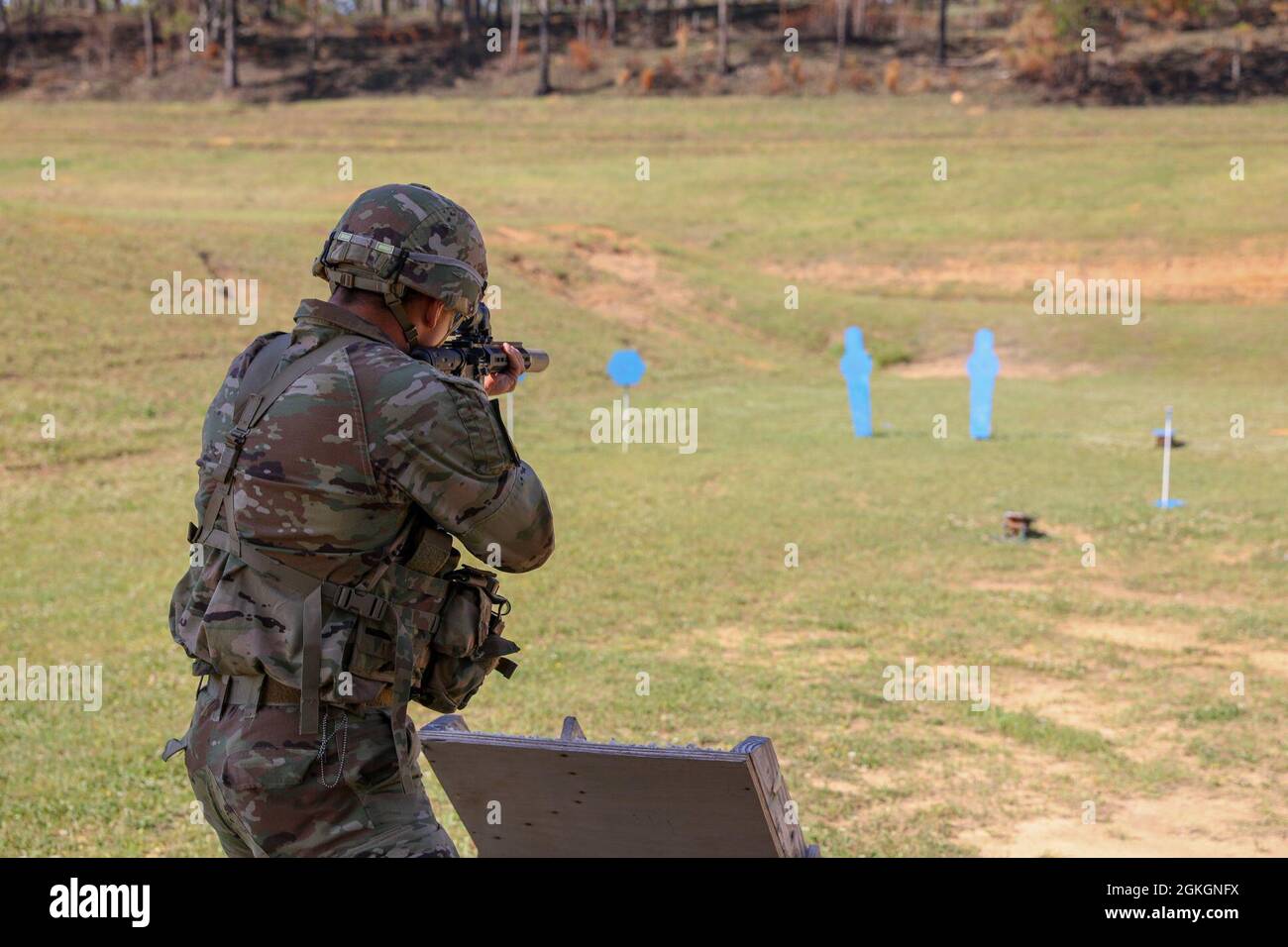 U.S. service members navigate and fire multiple weapon systems at ...