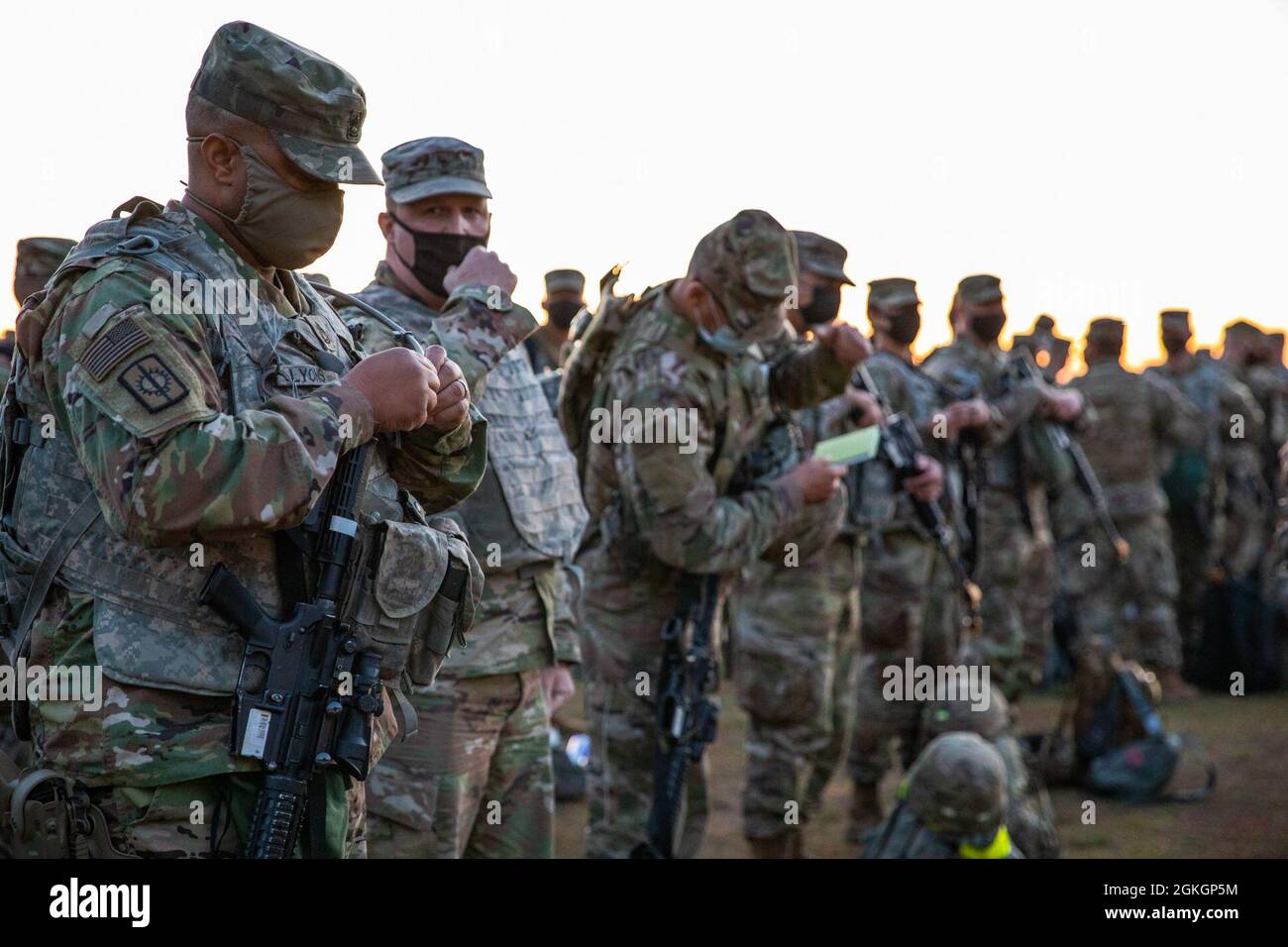 Soldiers from the 110th Chemical Battalion stand in formation at the ...