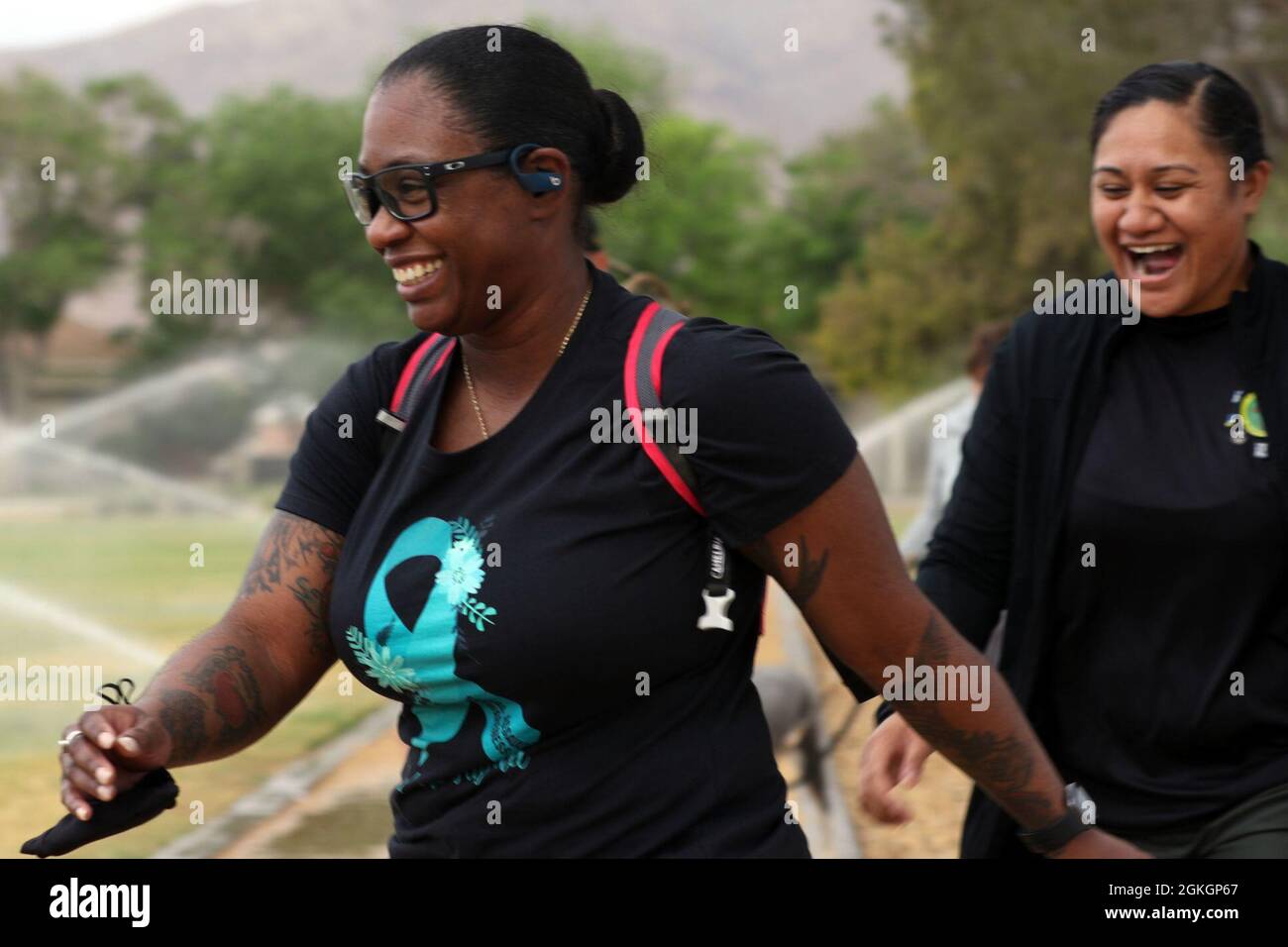 Sgt. 1st Class Miraine Hough (left), an equal opportunity advisor, and ...