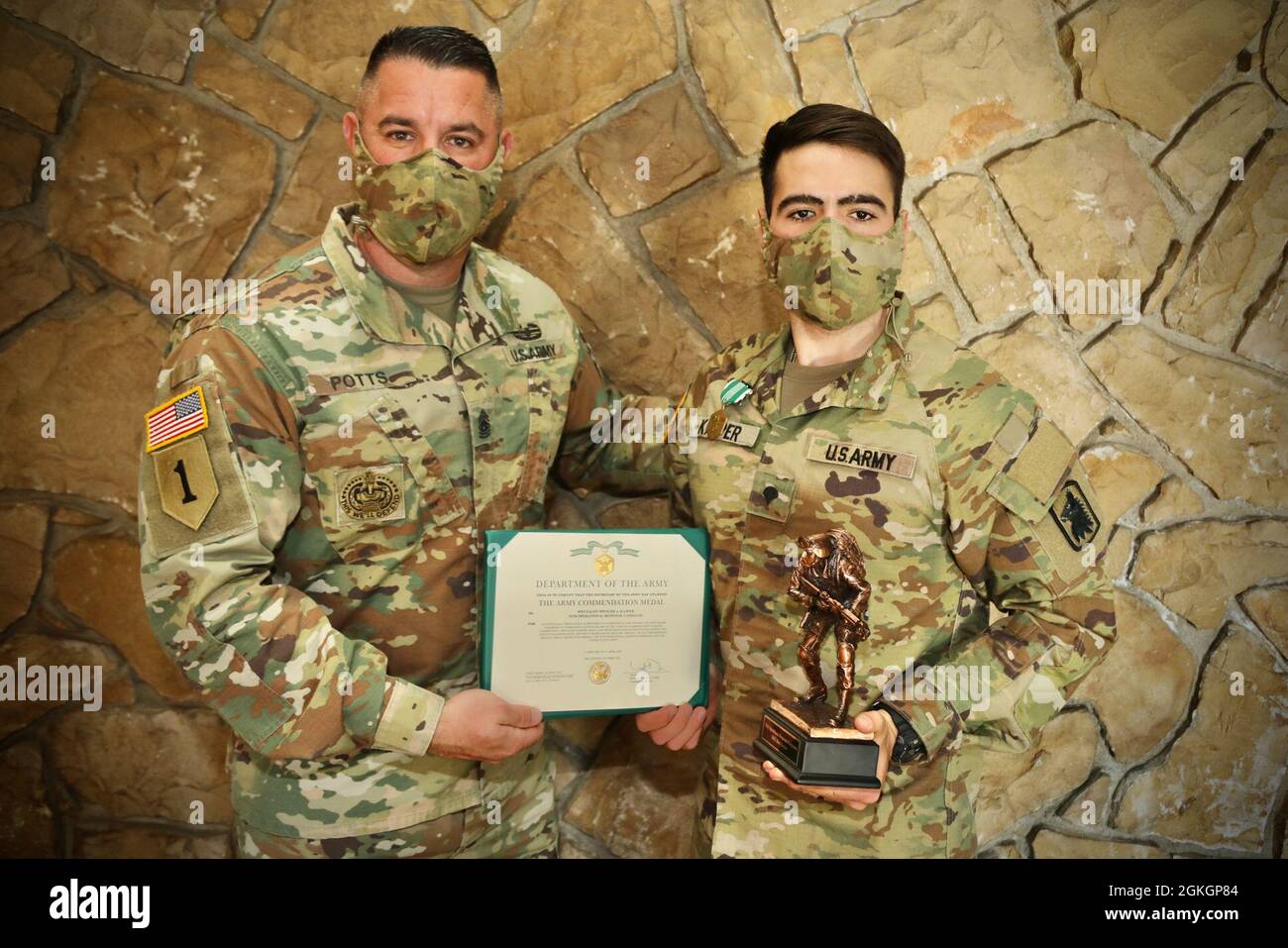 Command Sgt. Maj. Robert Potts (left), command sergeant major, 76th ...