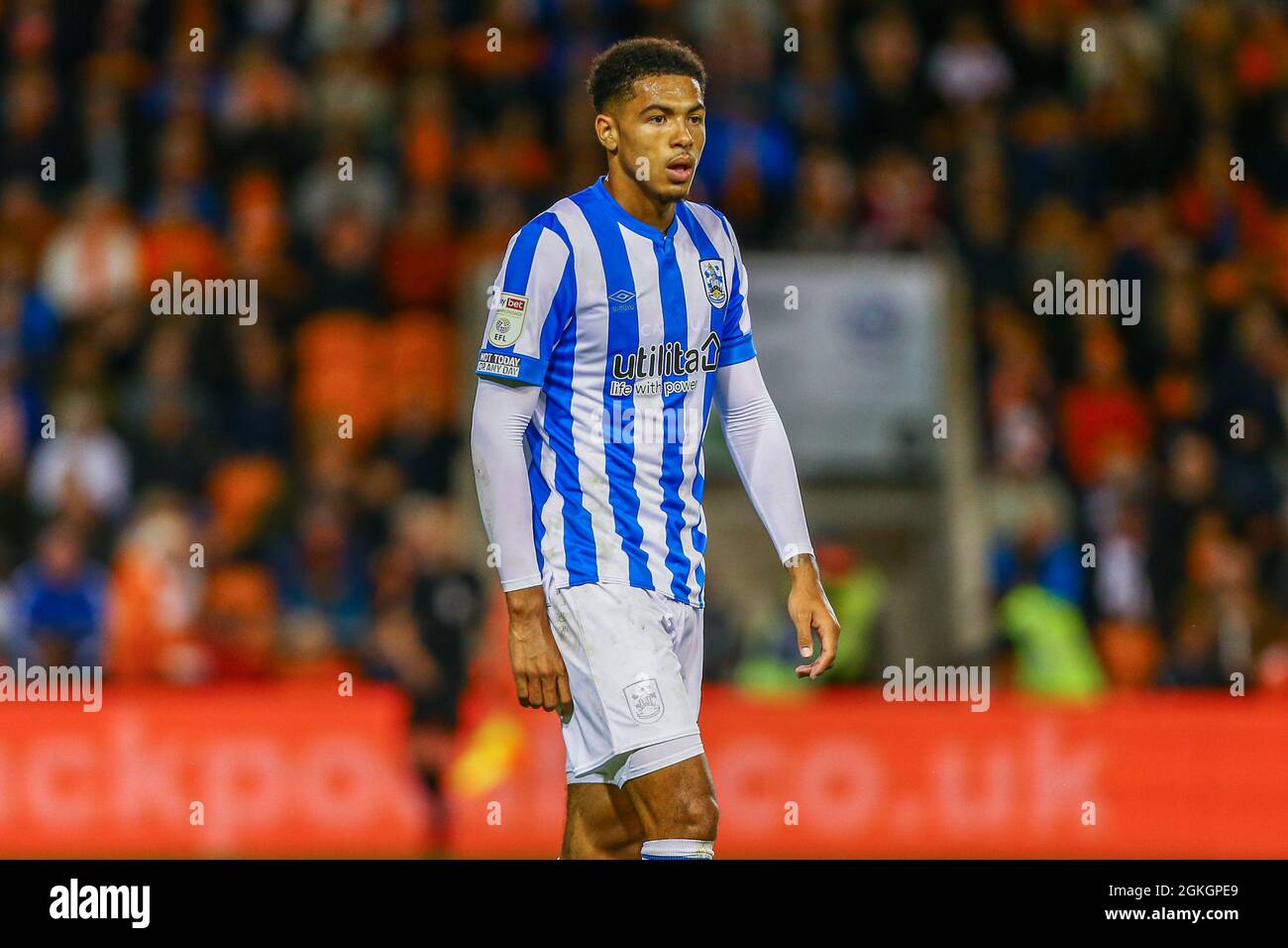 Blackpool, UK. 14th Sep, 2021. Huddersfield Town defender Levi Colwill ...