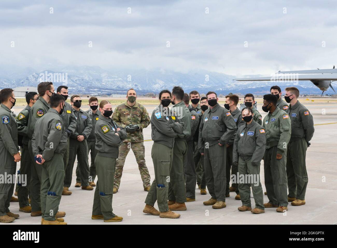 U.S. Air Force Academy cadets participate in an aircraft ...