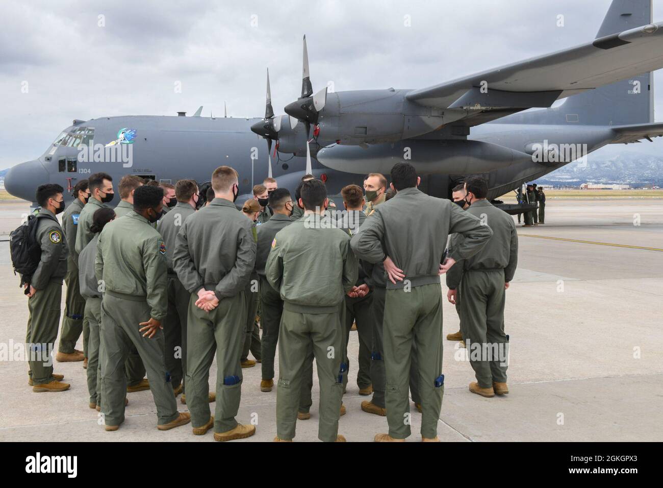 U.S. Air Force Academy cadets participate in an aircraft ...