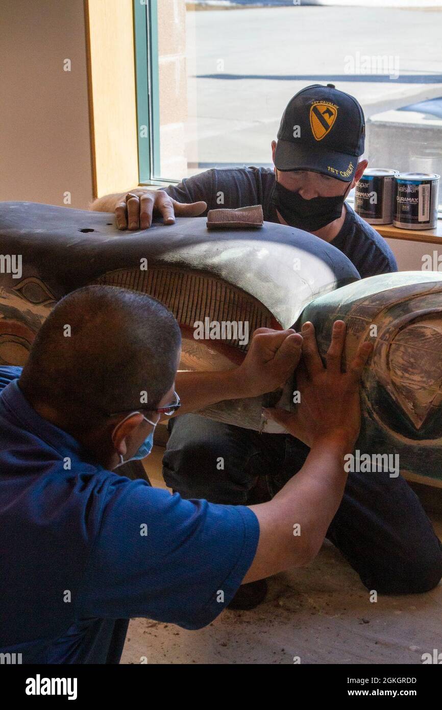 James Bennett and retired Brig. Gen. Mike Bridges restore the 11.5-foot ...