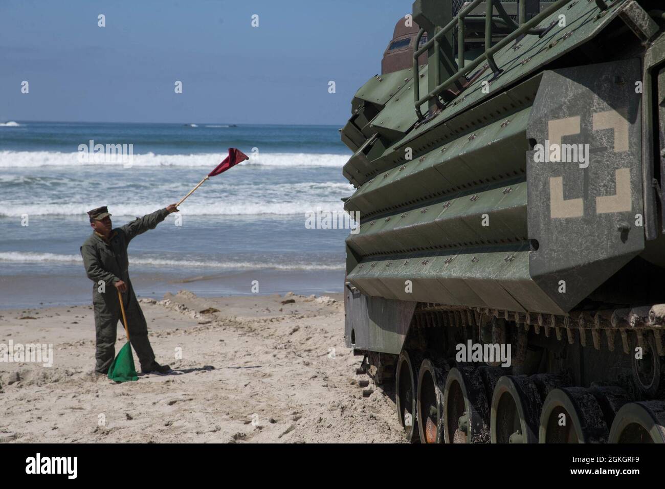 A U.S. Marine with 3rd Assault Amphibian Battalion, 1st Marine Division ...