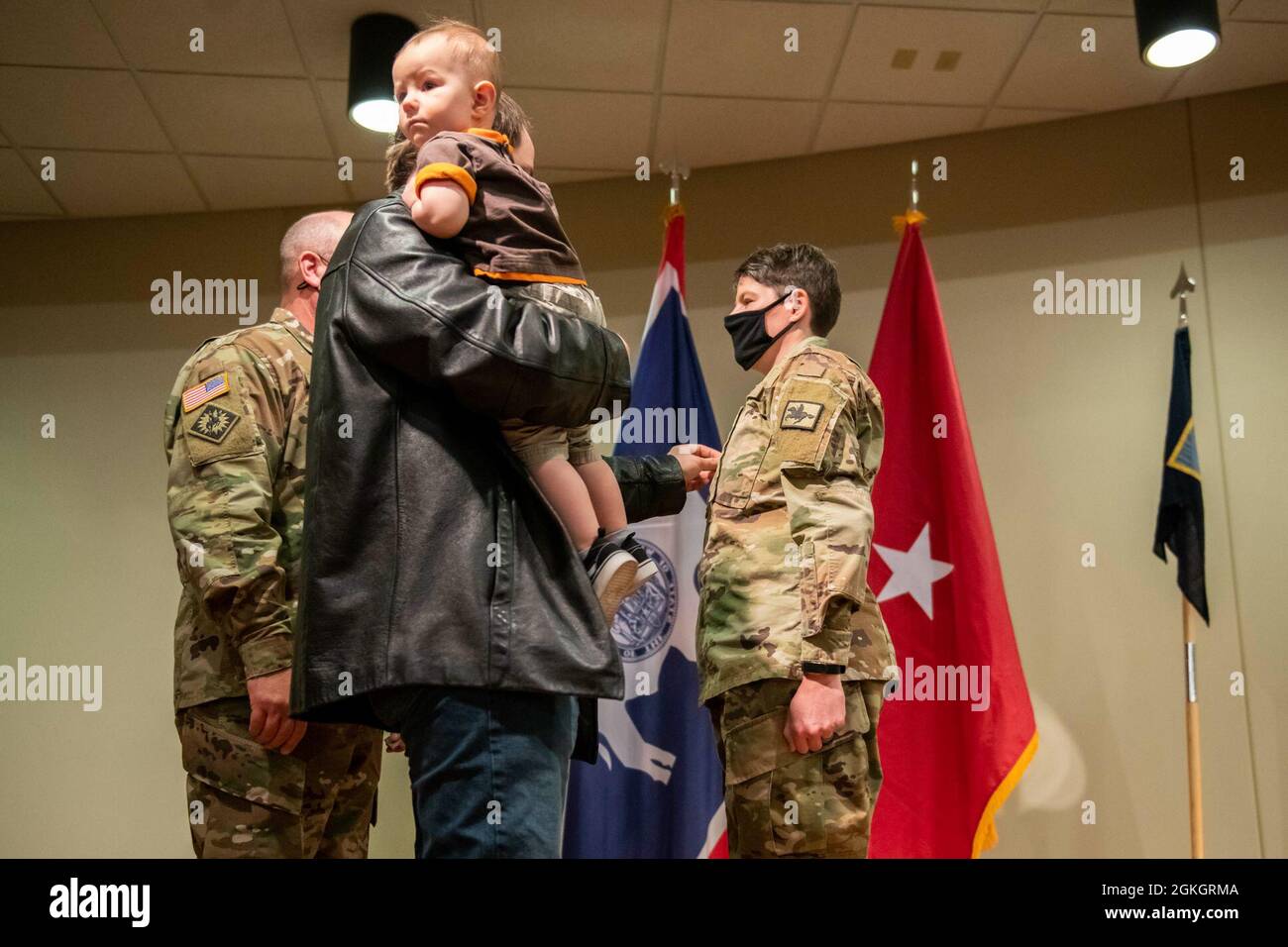 Cpl. Kristina Kranz (right), state public affairs specialist, is ...