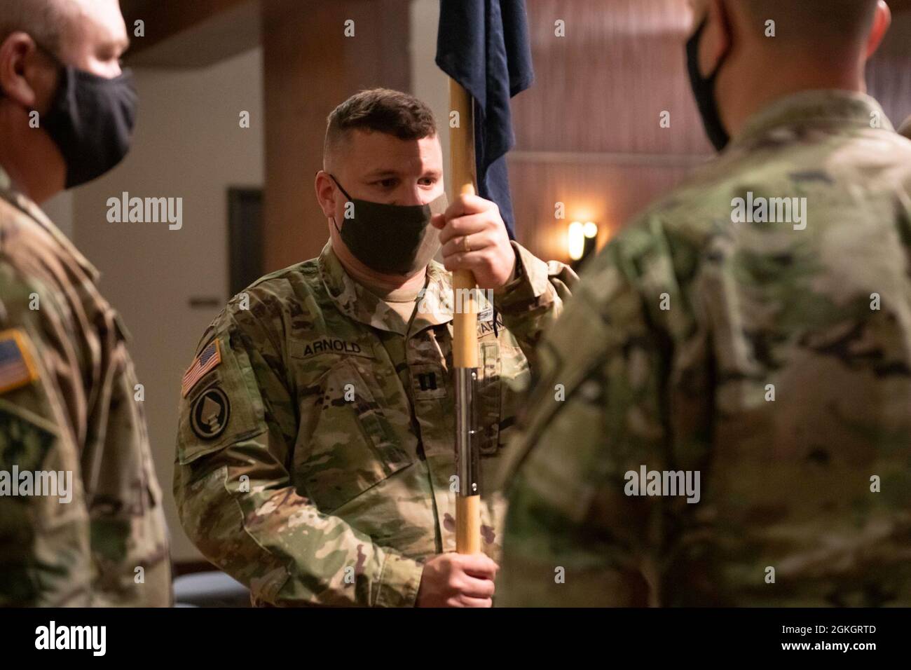 U.S. Army Capt. Jacob Arnold, the incoming commander, assumes command ...