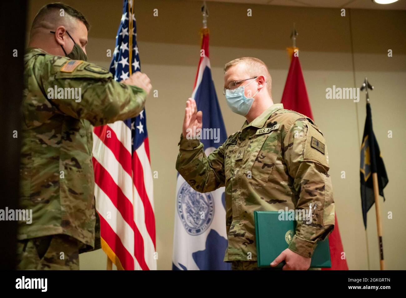 Capt. Jacob Arnold presents his first award to Soldier at the Joint ...