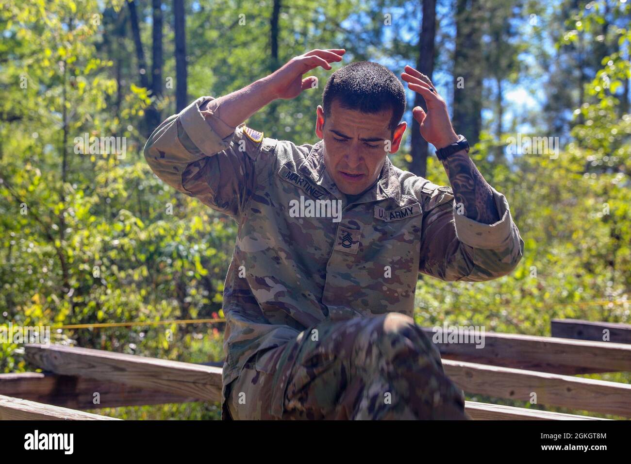 Sgt. 1st Class Mitchell Martinez of the Army Ranger Training Brigade ...