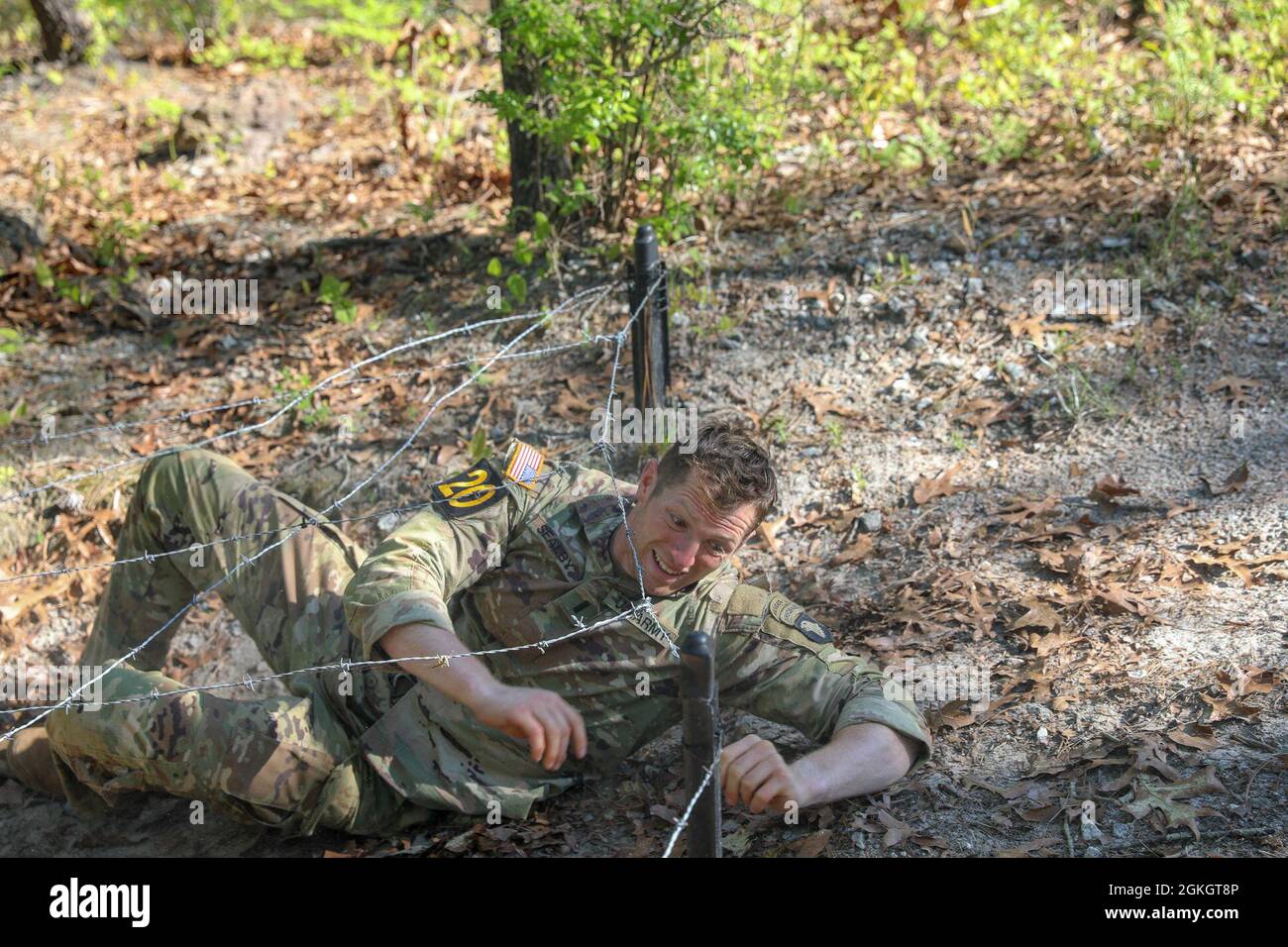 1 LT Reid Sealby with the 101st Airborne Division navigates through the ...