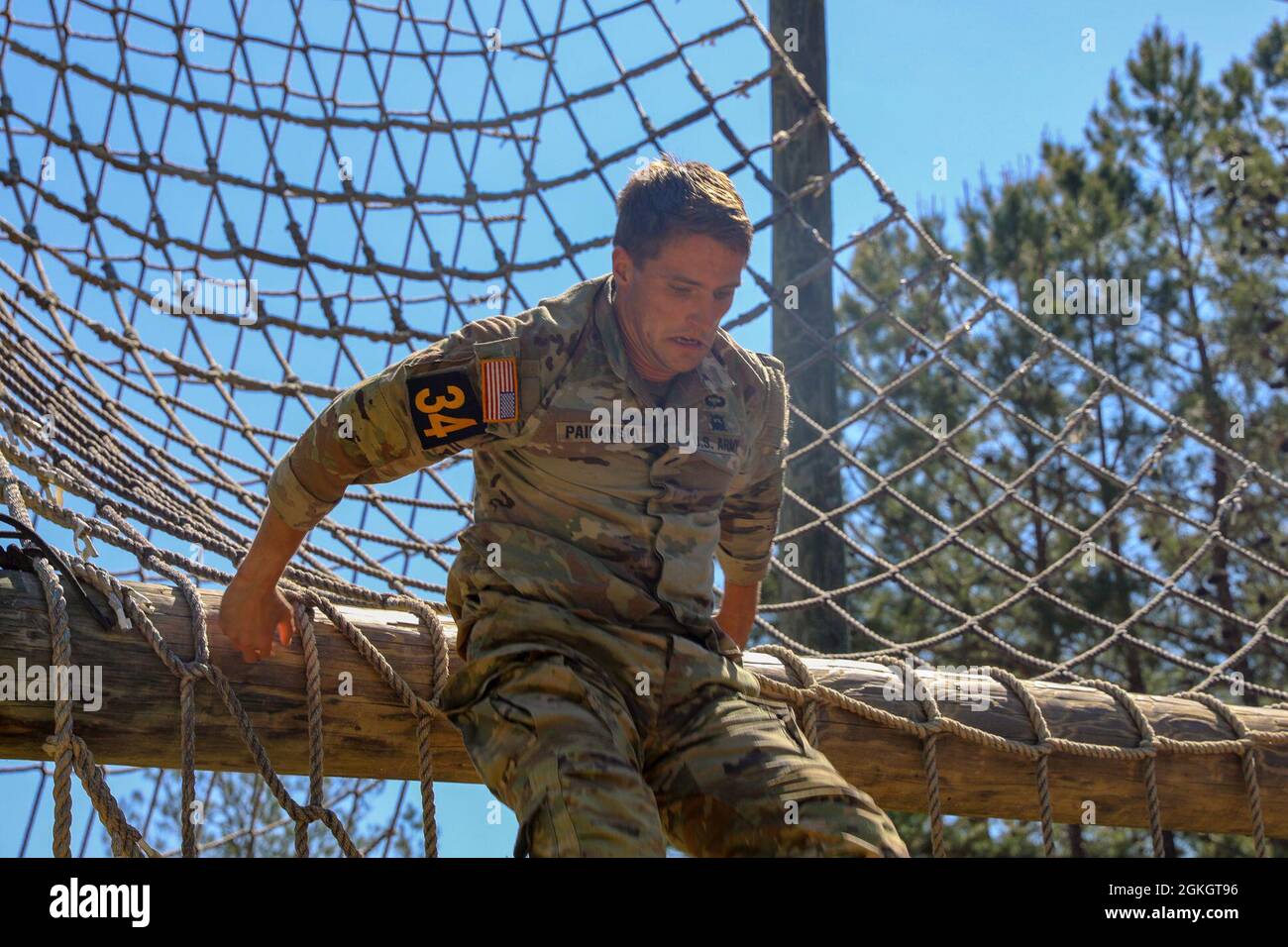 1st Lt Vince Paikowski of the 75th Ranger Regiment navigates through ...