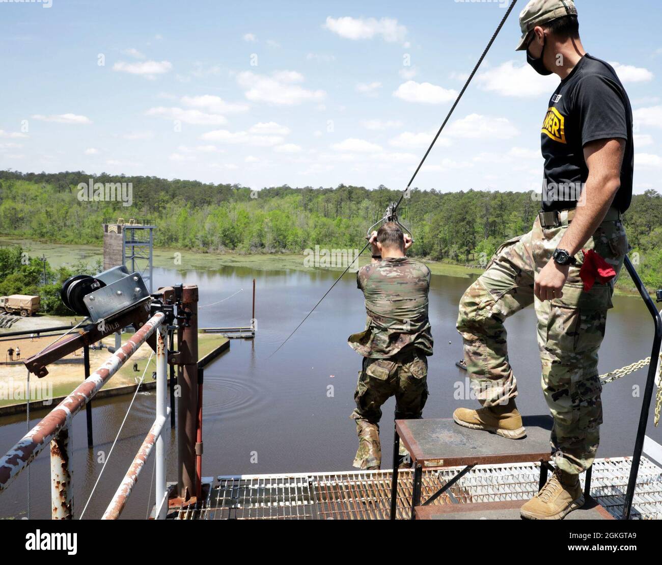U.S. Army Rangers participate in the Combat Water Survival Assessment ...