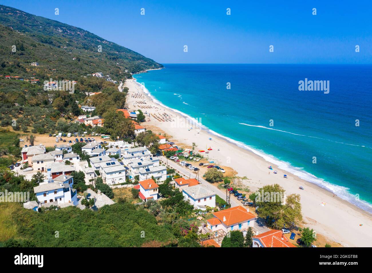Famous beach of Chorefto, Pelion, Greece Stock Photo - Alamy