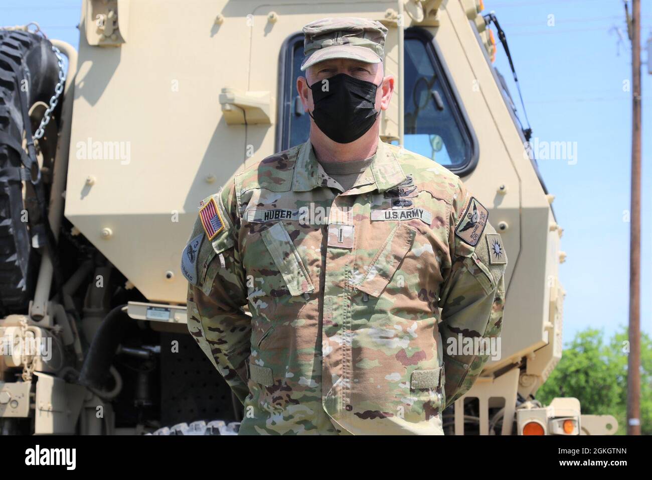 Task Force Phoenix Command Chief Warrant Officer 5 Rich Huber stands in ...