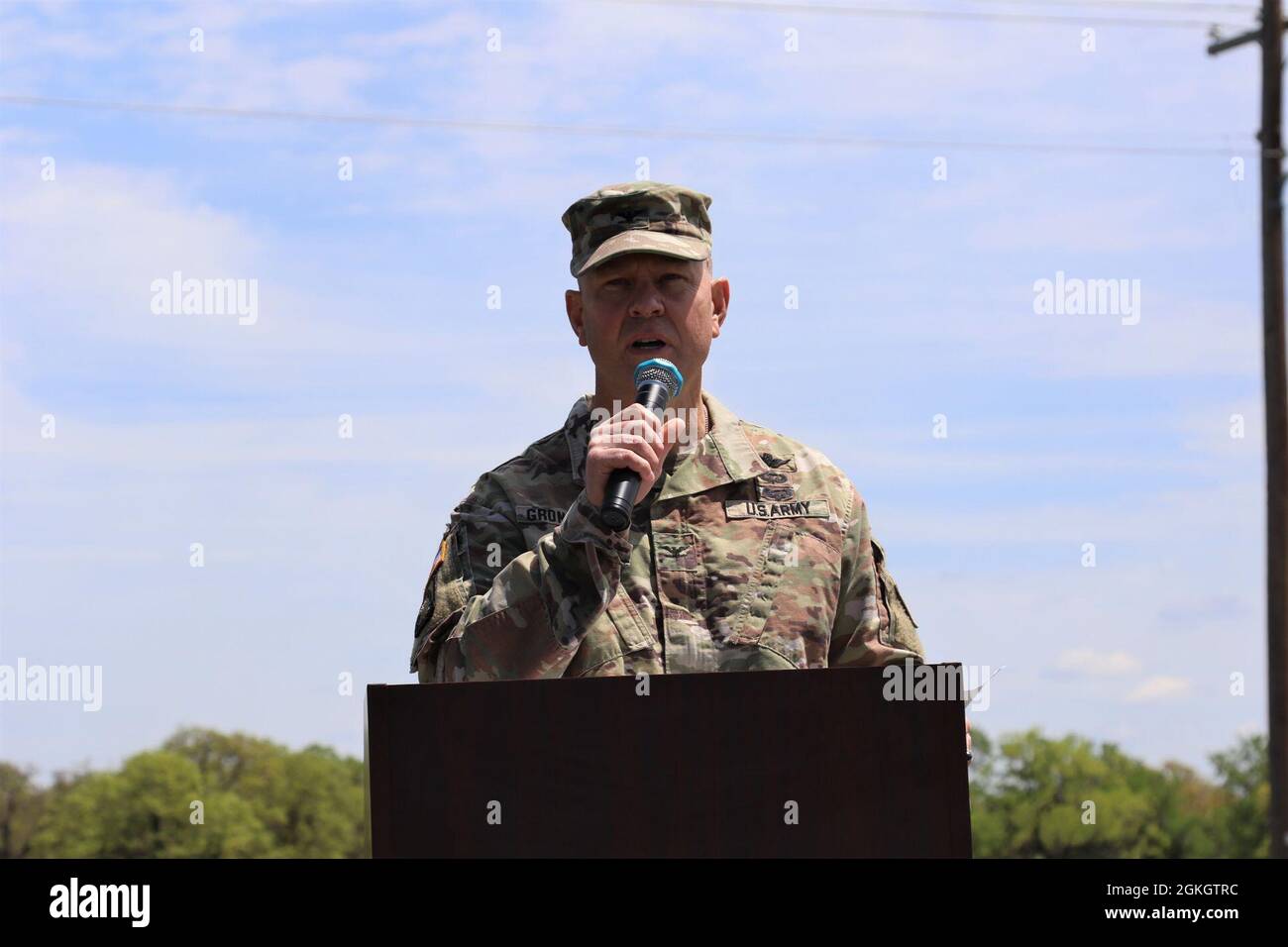 Col. Alan Gronewold, Task Force Phoenix commander, addresses his ...