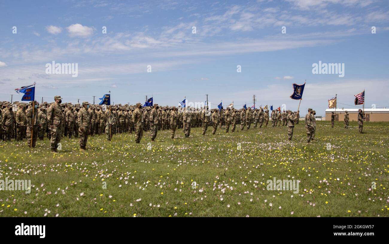 Task Force Phoenix units display their colors during a deployment ...