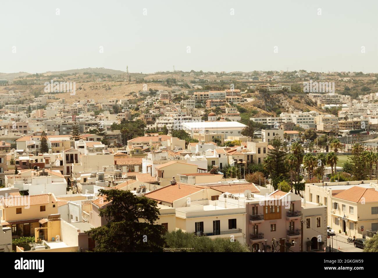 Aerialshot of beautiful Rethymno city in Crete, Greece Stock Photo - Alamy