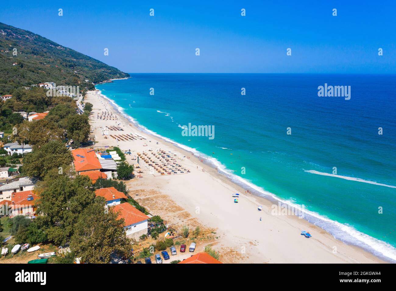 Famous beach of Chorefto, Pelion, Greece Stock Photo - Alamy