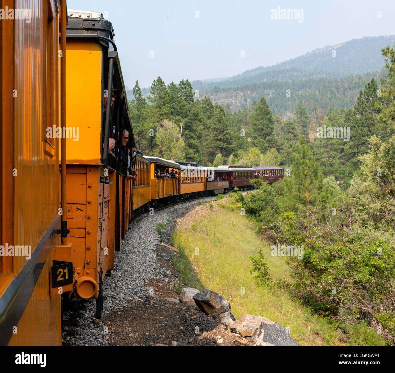 Photograph of the Durango & Silverton Narrow Guage Railroad as it ...