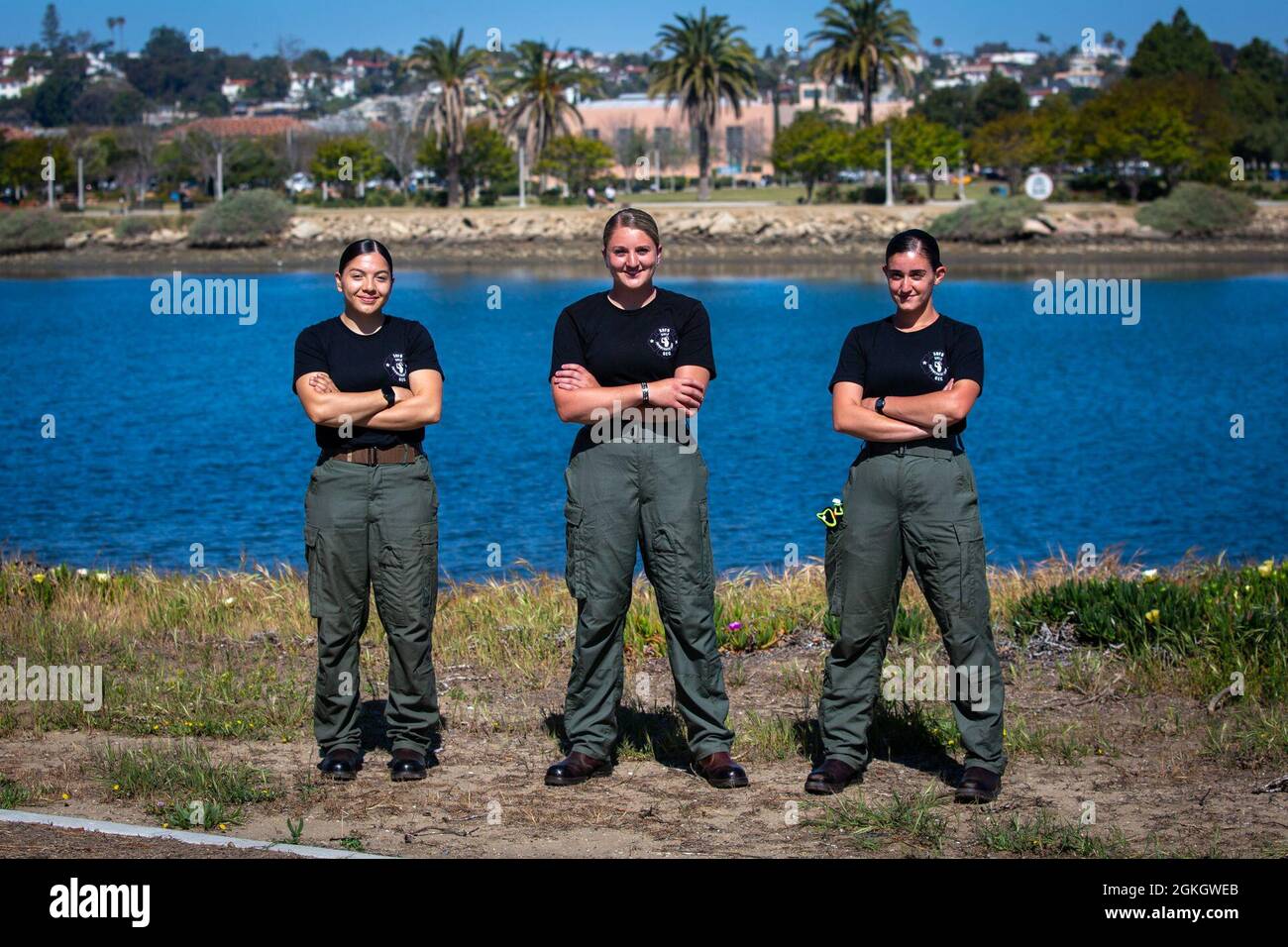 U.S. Marine Corps Sgts. Katrina Jimenez and Cori Barney, and Lance Cpl ...