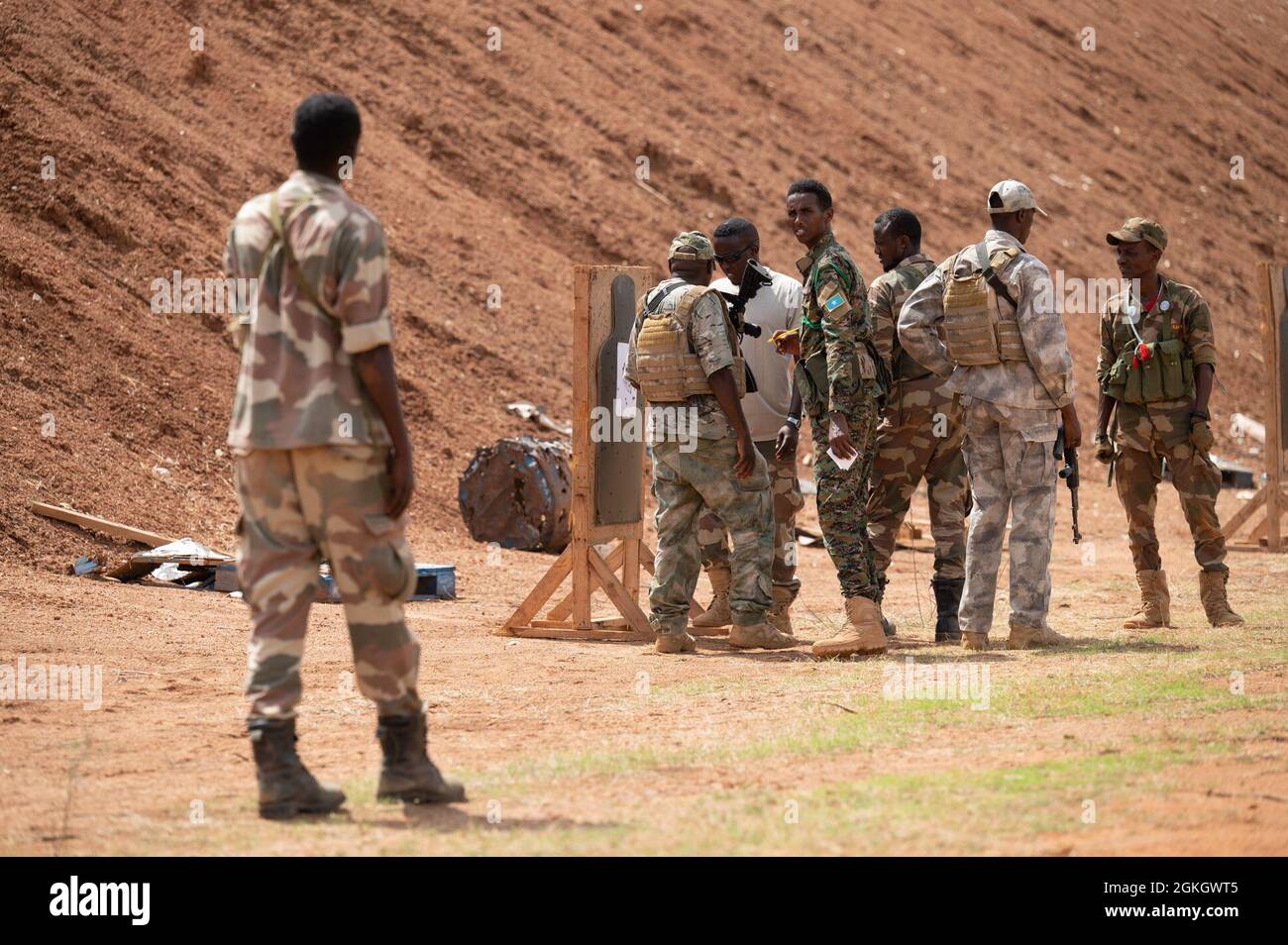 Danab forces perform shooting and movement training, April 18, 2021, in ...