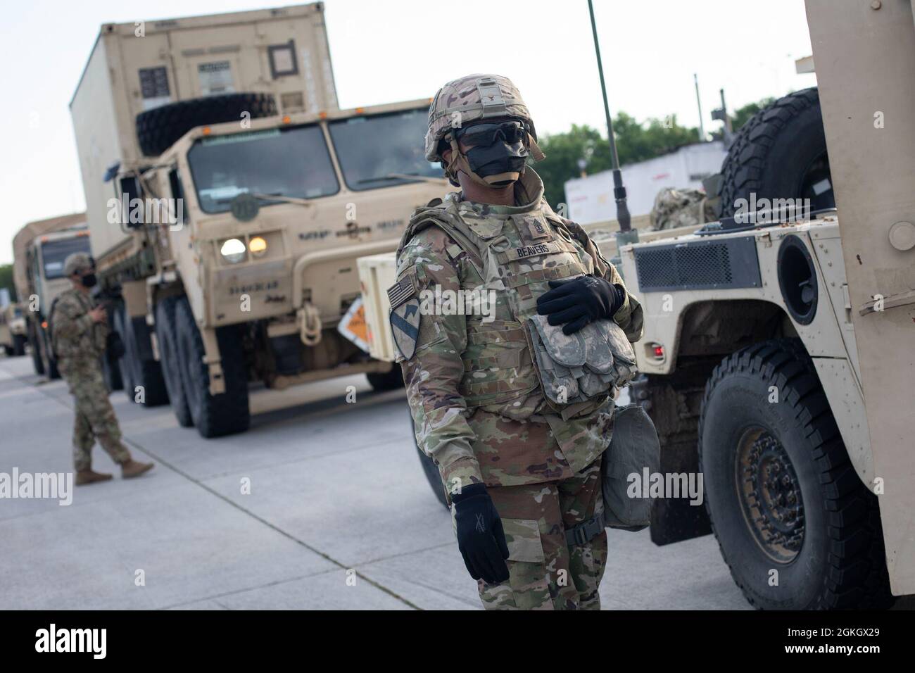 1st Sgt. Brenda Beavers, the company first sergeant for A Company ...