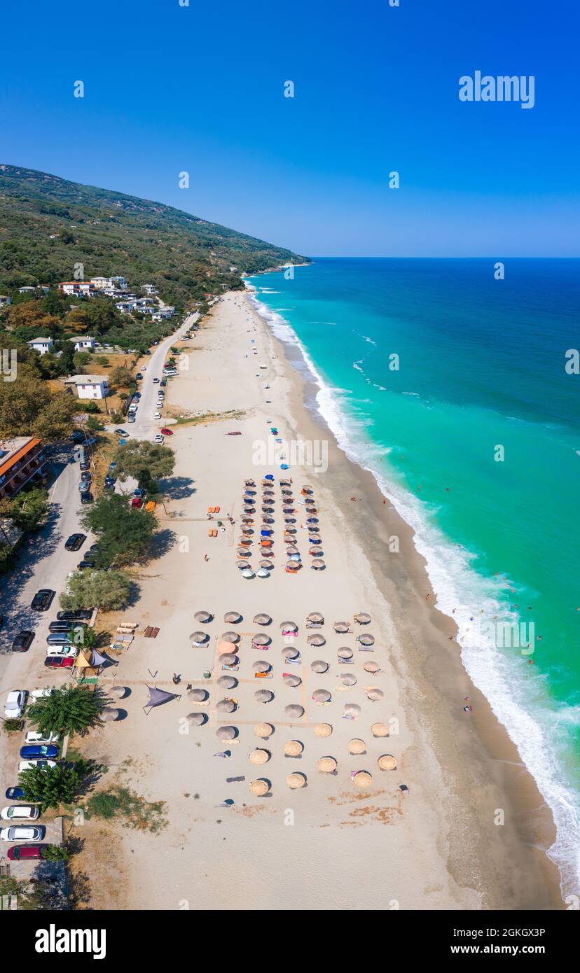 Famous beach of Chorefto, Pelion, Greece Stock Photo - Alamy
