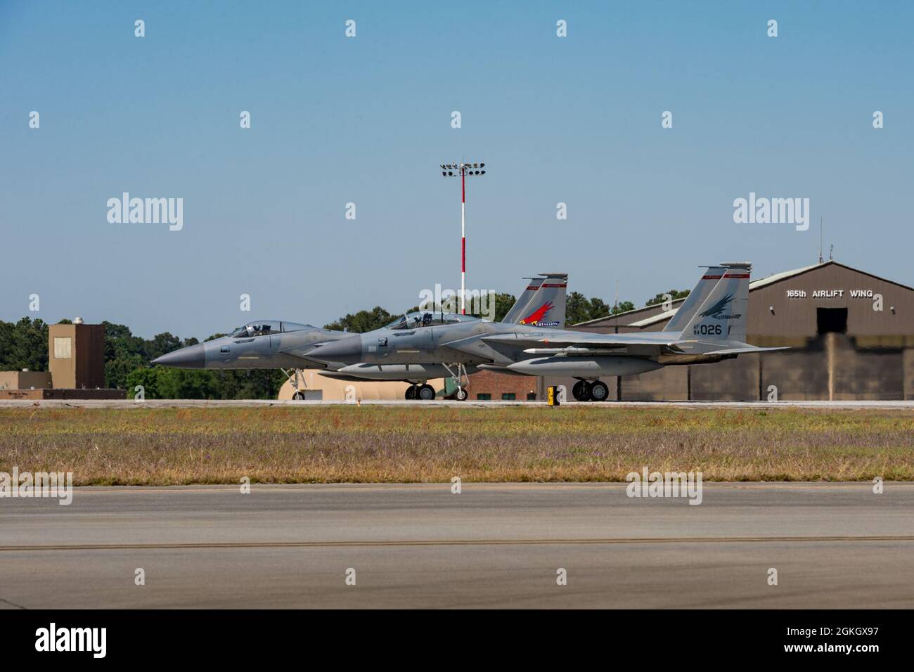 U.S. Air Force F-15 aircraft from Oregon Air National Guard’s 142nd ...