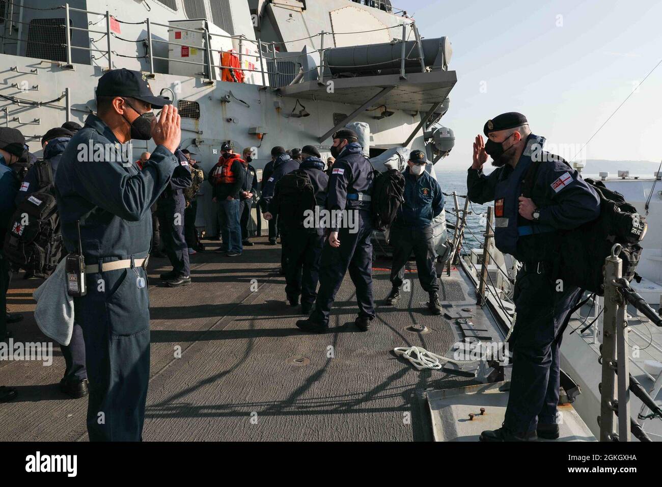 ENGLISH CHANNEL (April 19, 2021) Command Master Chief Rodolfo Lopez ...