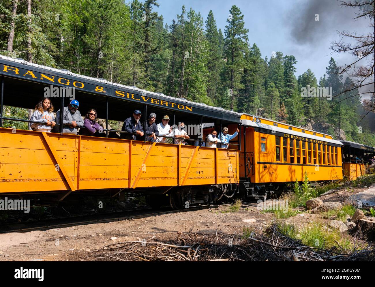 Photograph of the Durango & Silverton Narrow Gauge Railroad as it ...