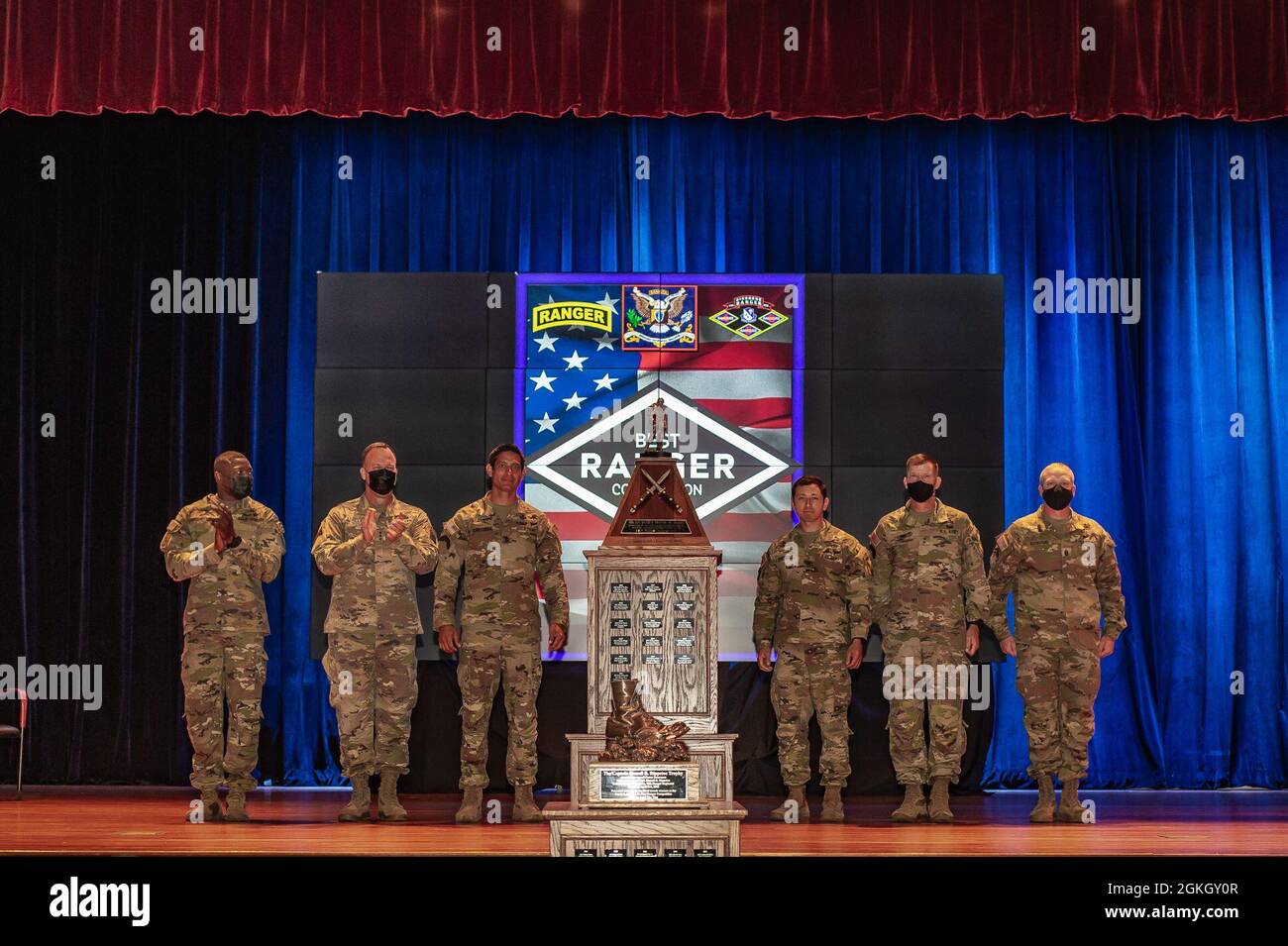 A 2021 David E. Grange Best Ranger Competition (BRC) team is recognized ...