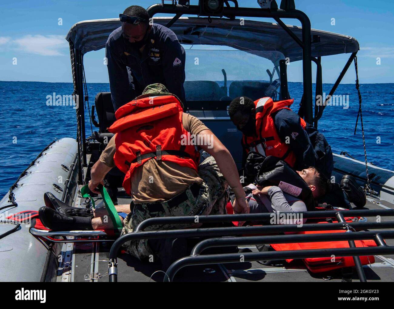 SANTA RITA, Guam (April 19, 2021) Sailors assigned to Independence ...