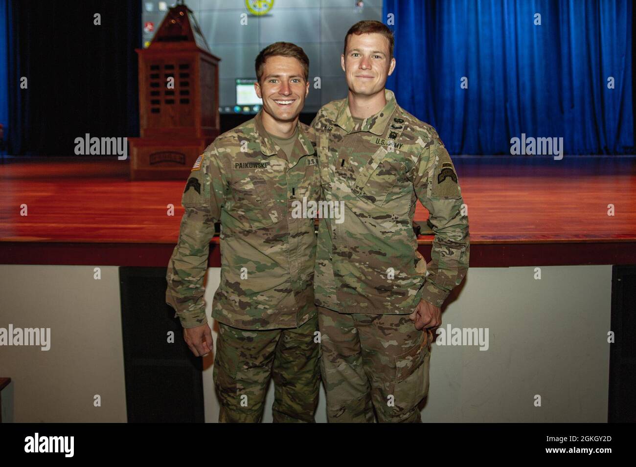 U.S. Army 1st Lt. Vince Paikowski and 1st Lt. Alastair Keys, assigned ...