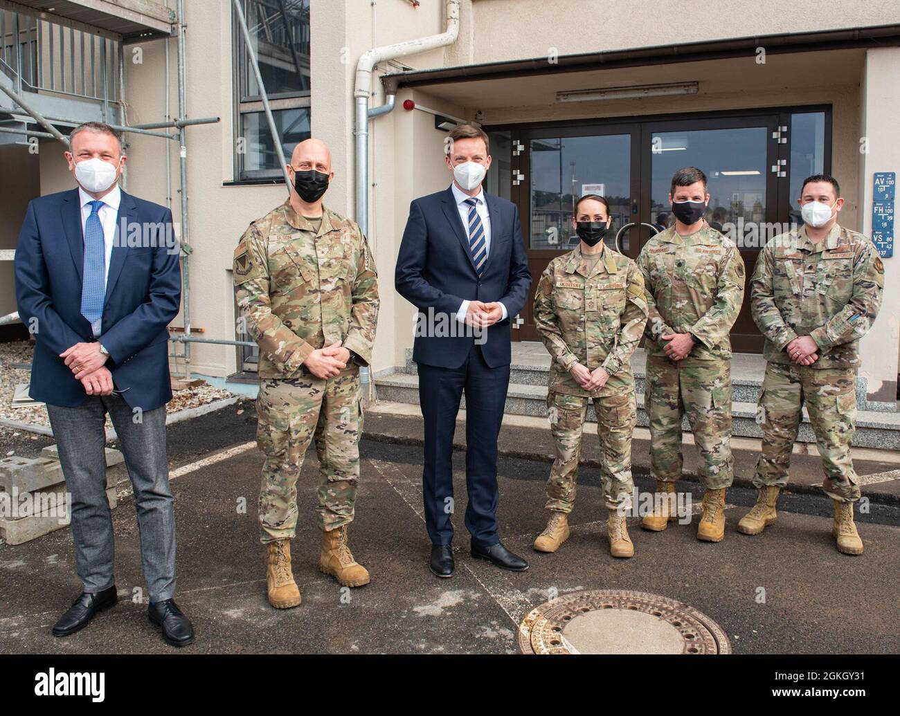 The 86th Airlift Wing Command Team, along with members of the 86th ...