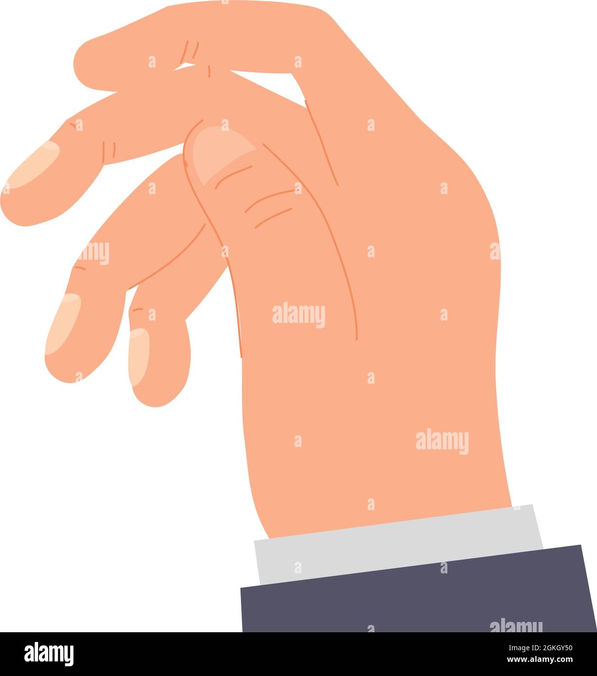 male hand on white background Stock Vector Image & Art - Alamy