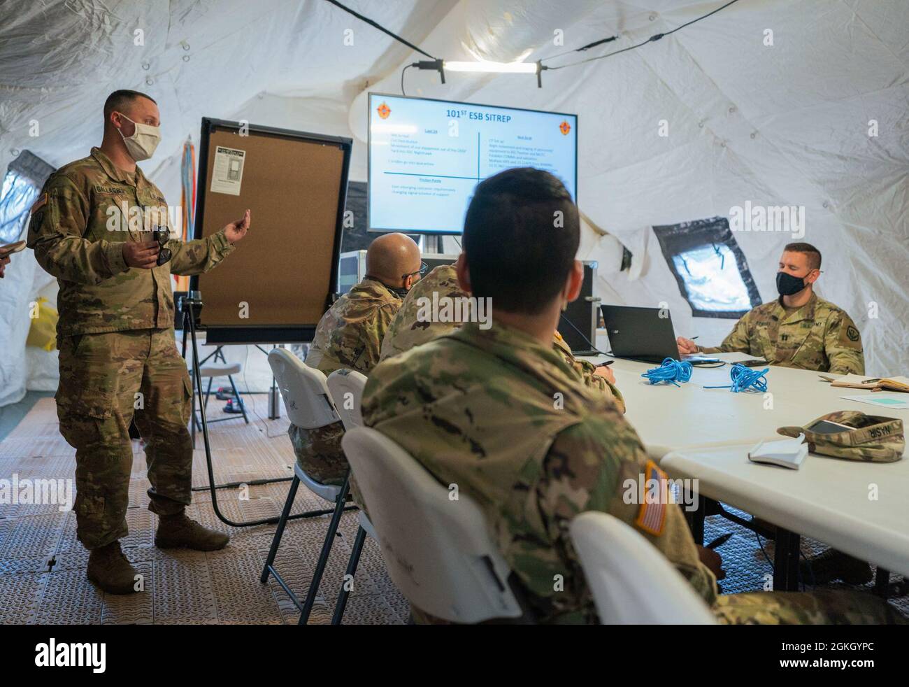 U.S. Army Capt. Sean Gallagher, commander of B Co. 101st Expeditionary ...