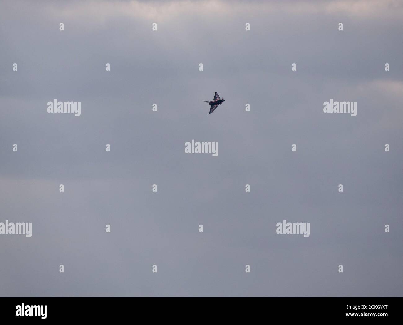 RAF Typhoon fighter jet flying towards air display zone at the 2021 ...