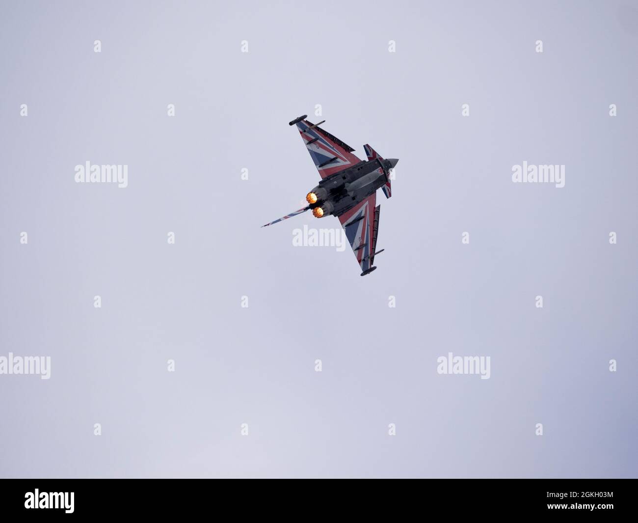 RAF Typhoon/ Euro Fighter in Black Jack livery with afterburners on ...