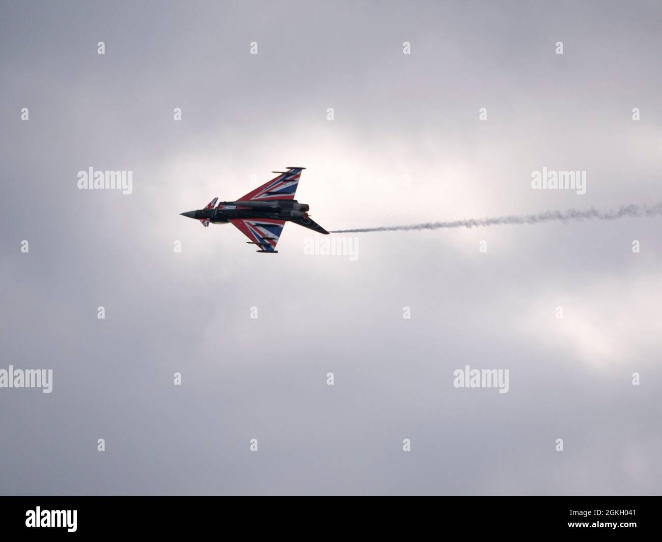 RAF Typhoon fighter ( nickname Black Jack ) about to go inverted during ...